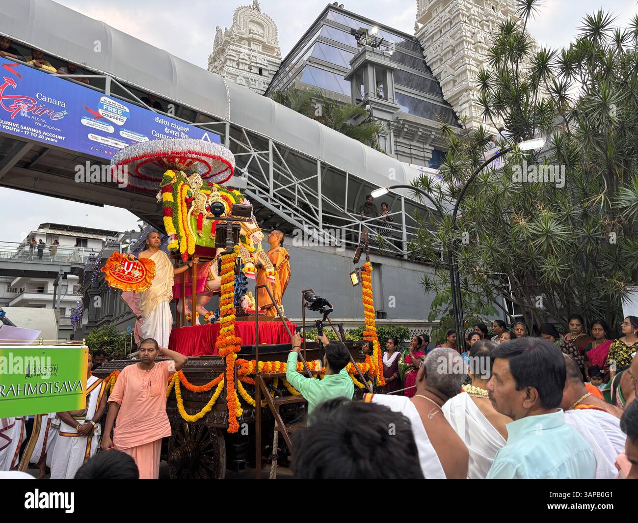 Iskcon temple bengaluru brahmotsav celebrations Stock Photo - Alamy
