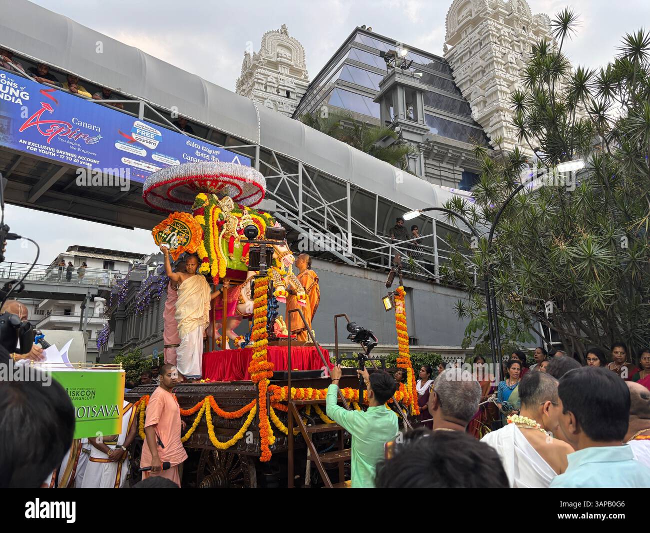 Iskcon temple bengaluru brahmotsav celebrations Stock Photo - Alamy
