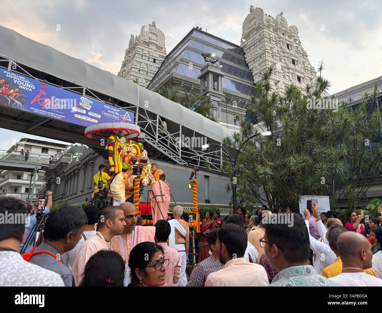 Iskcon temple bengaluru brahmotsav celebrations Stock Photo - Alamy