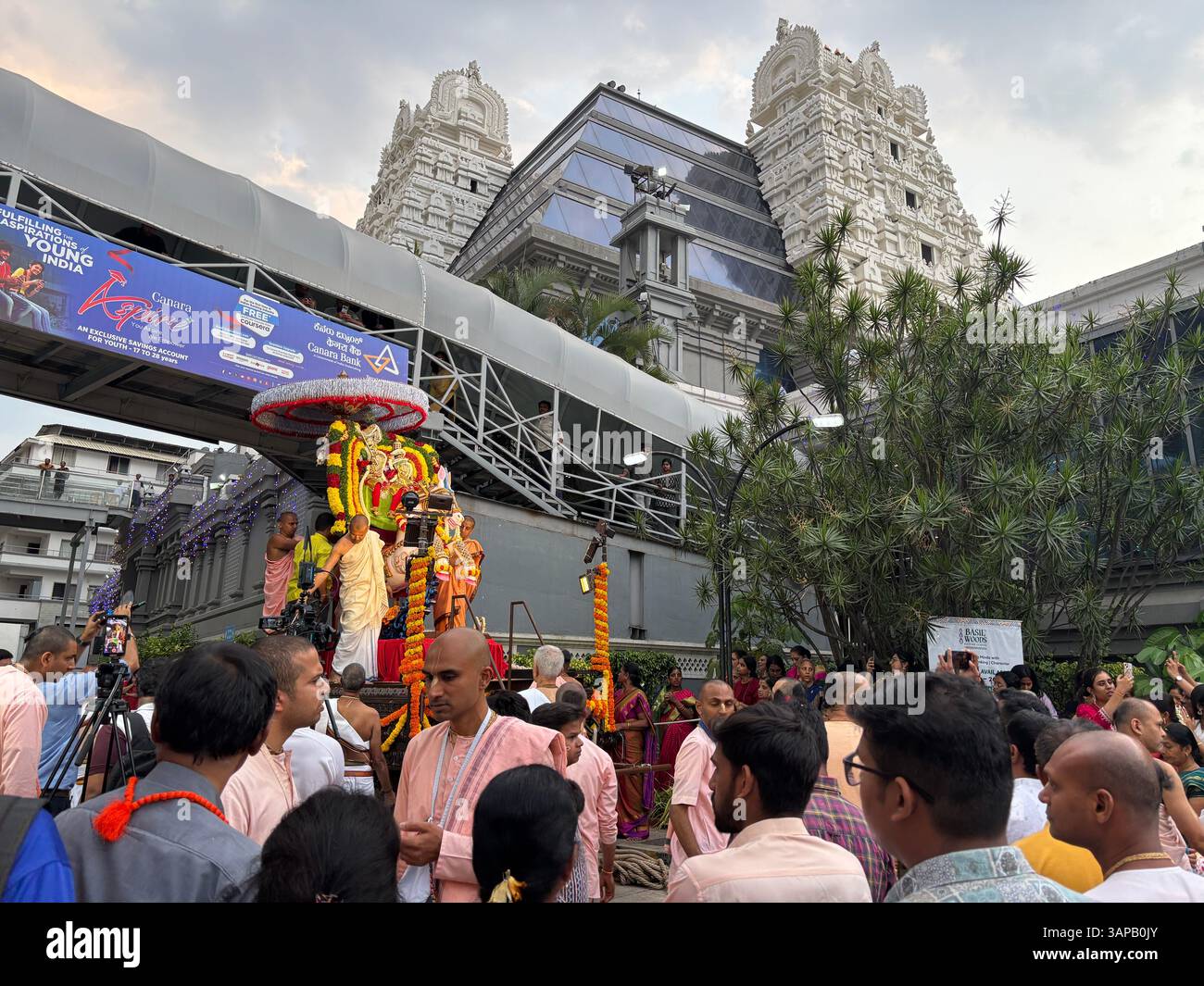 Iskcon temple bengaluru brahmotsav celebrations Stock Photo - Alamy