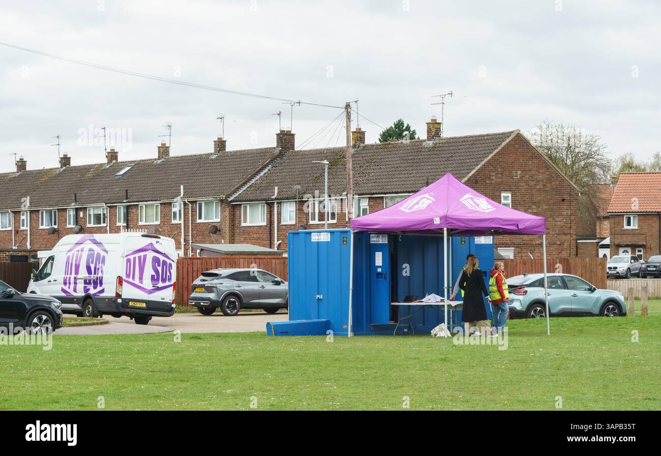 Beverley East Yorkshire, UK. April 16th 2025 BBC DIYSOS team were at ...
