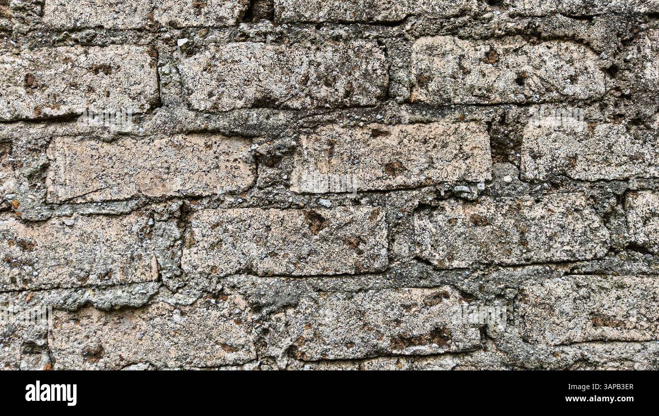 Old brick wall with green moss texture. Grunge background, weathered ...