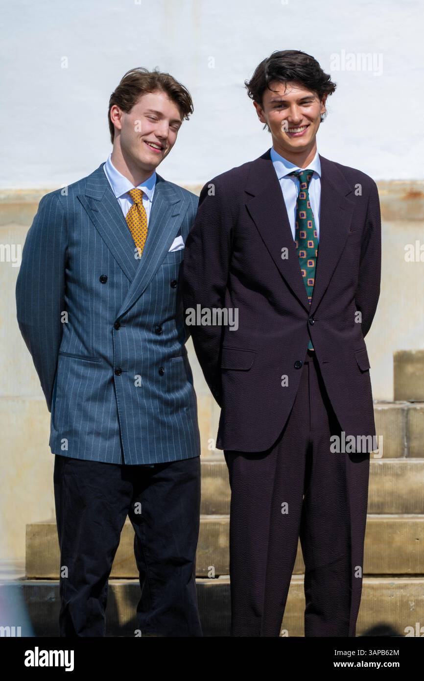 Count Nikolai of Monpezat, Count Felix of Monpezat during a concert by ...