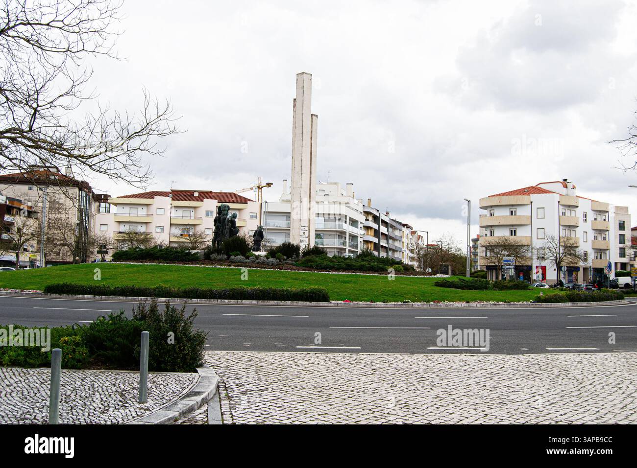 Fatima, Portugal - April 15, 2025: Roundabout Rotunda dos Pastorinhos ...
