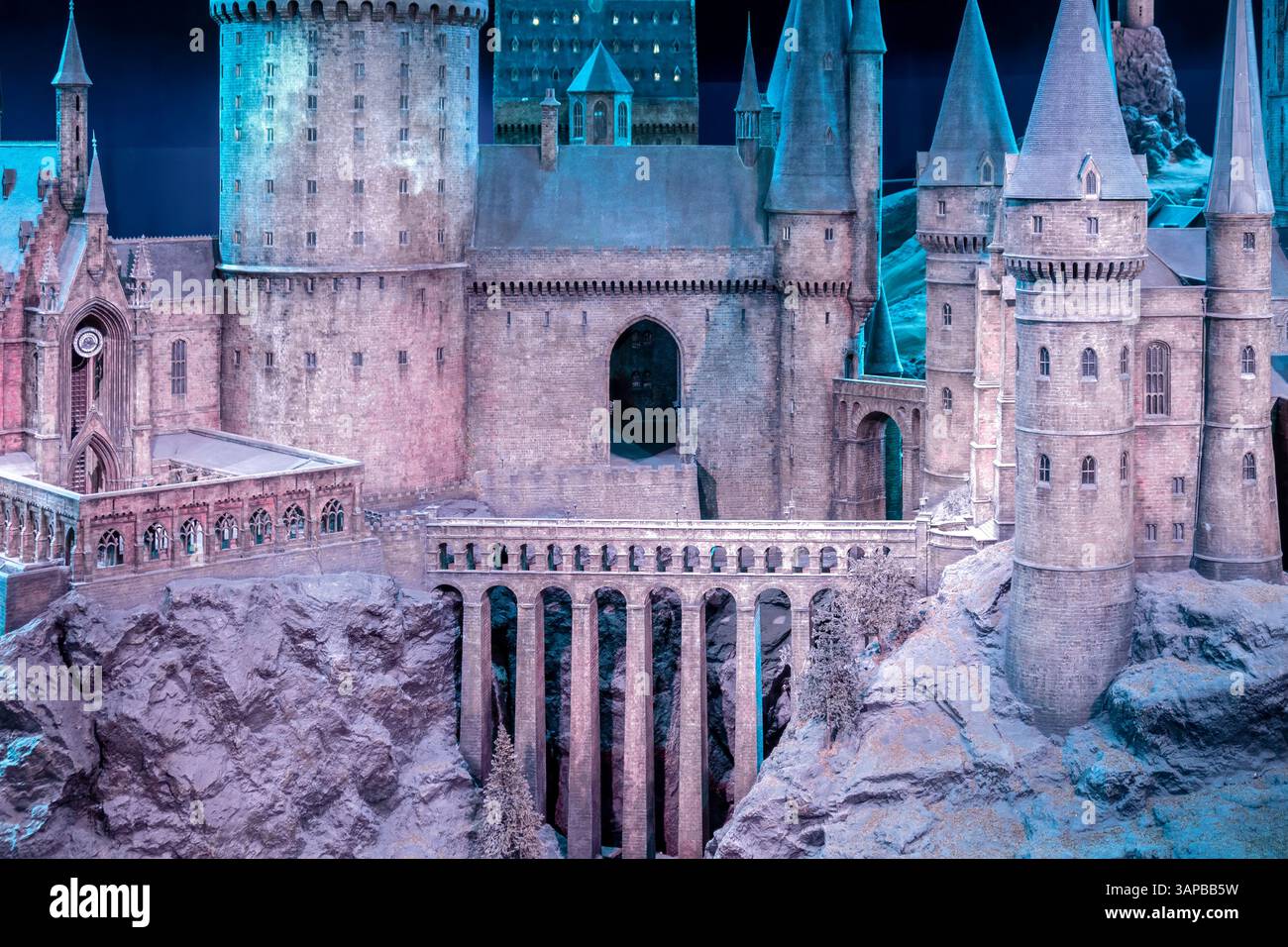 The Hogwarts Castle School model at the Warner Brothers Studio, London ...