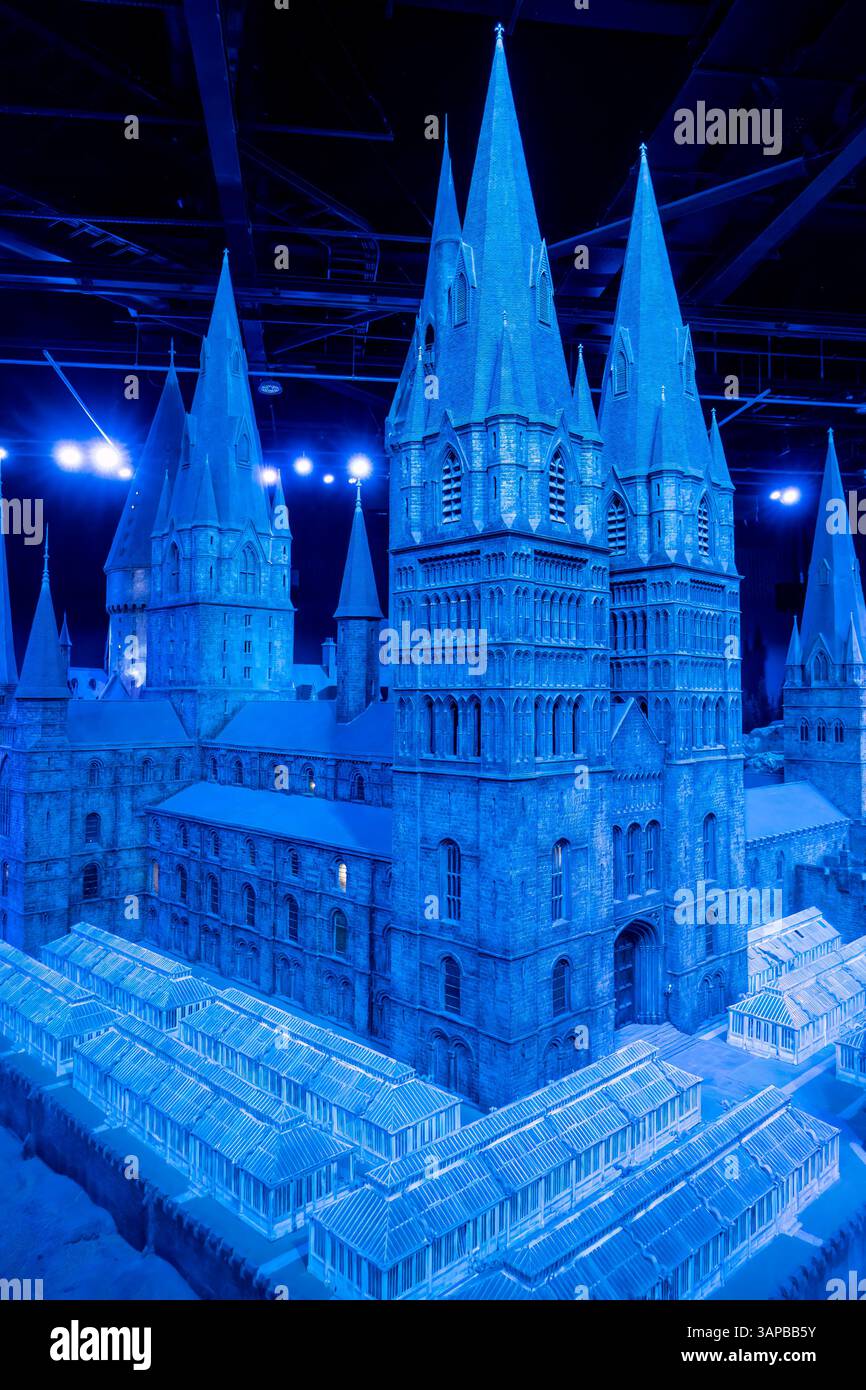The Hogwarts Castle School model at the Warner Brothers Studio, London ...
