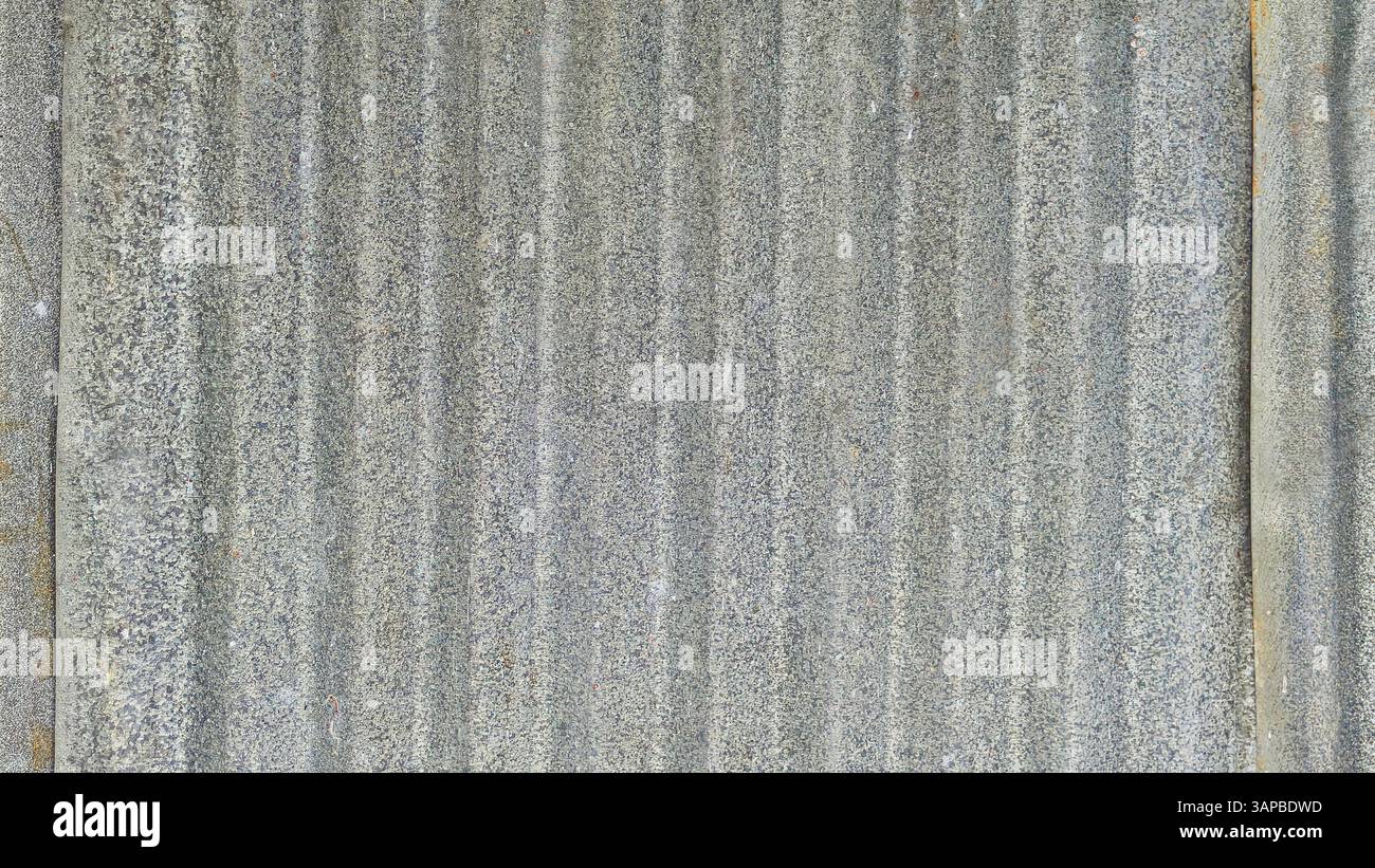Old corrugated zinc sheet texture in gray color. Rustic galvanized ...