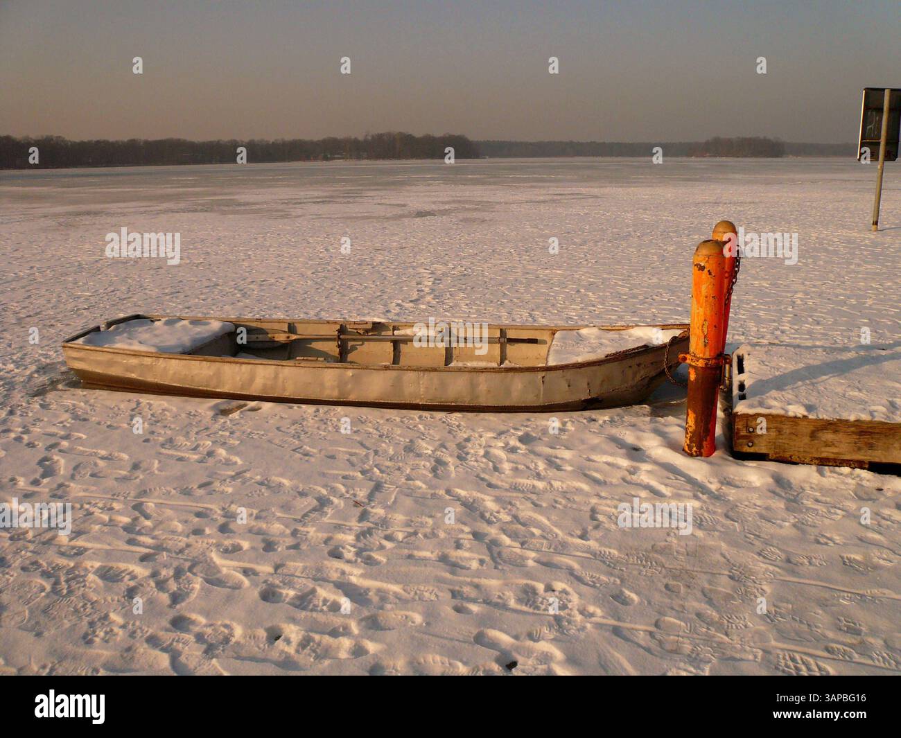 Blick auf den Fährmannskahn bei Reiswerder am Tegeler See Winter ...