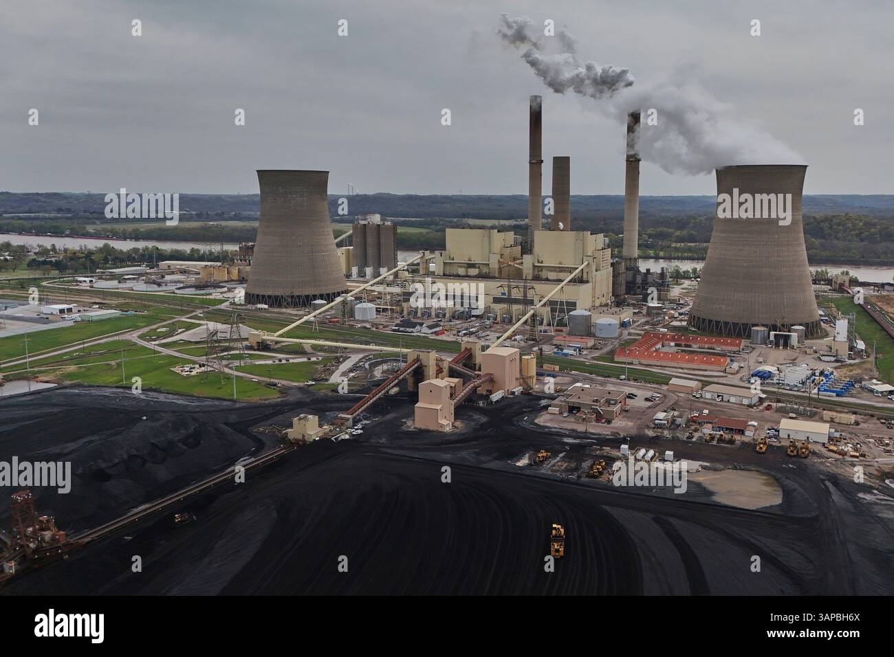 The Gen. James Gavin Power Plant, a coal-fired power plant, operates ...
