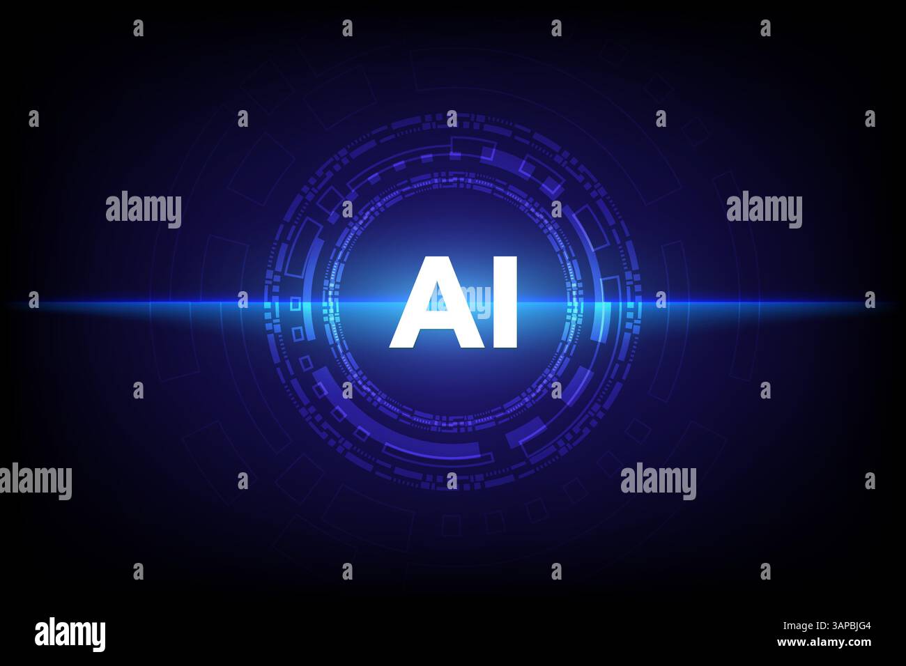 A hi tech Artificial Intelligence symbolizes cyber security, blending futuristic design with ...
