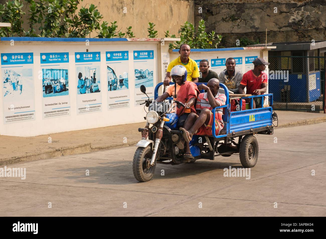 Accra, Ghana. Jamestown Neighborhood, Motorcycle Transport Stock Photo ...
