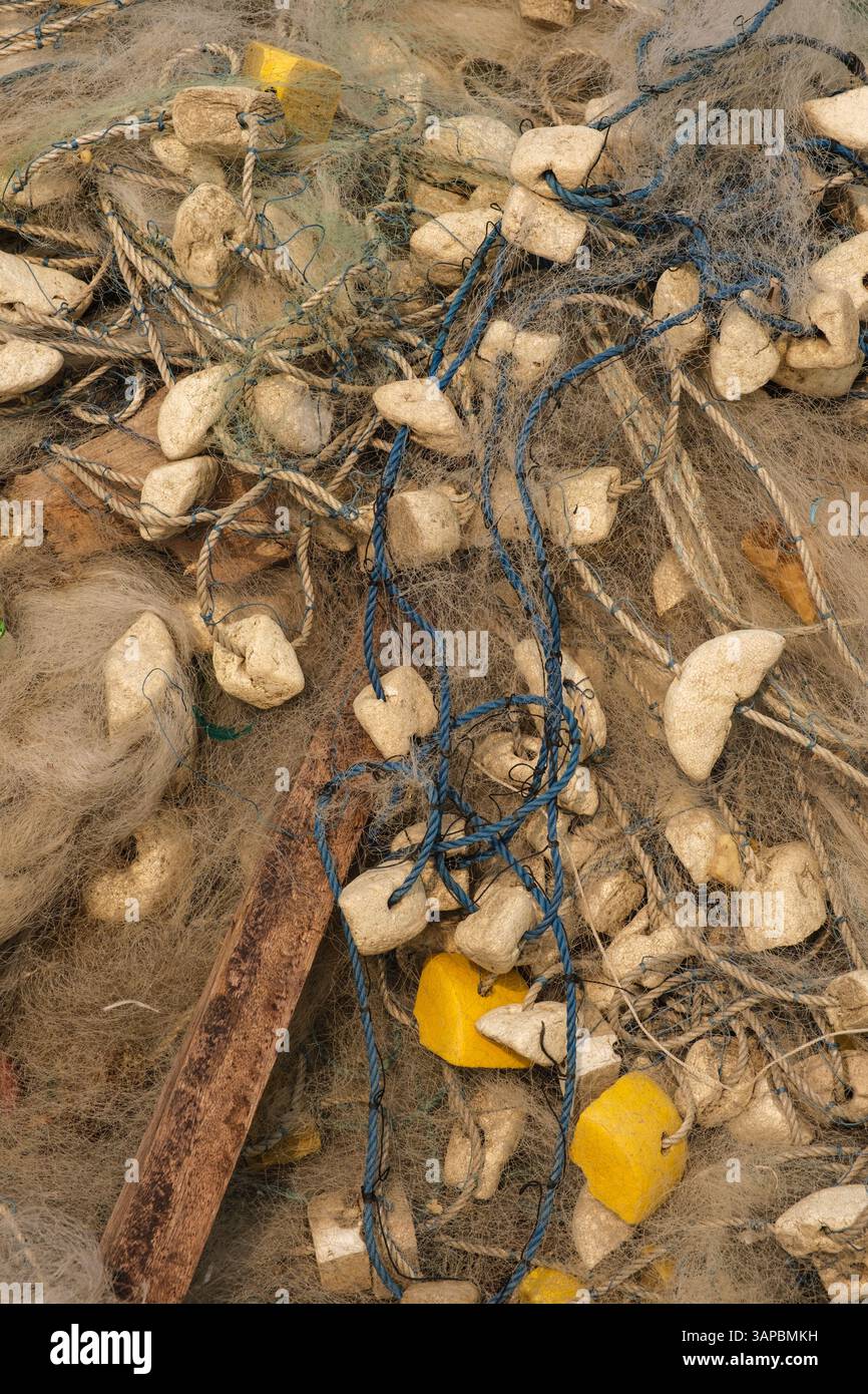 Accra, Ghana. Jamestown Fishing Harbor. Fishing Nets and Floats Stock ...