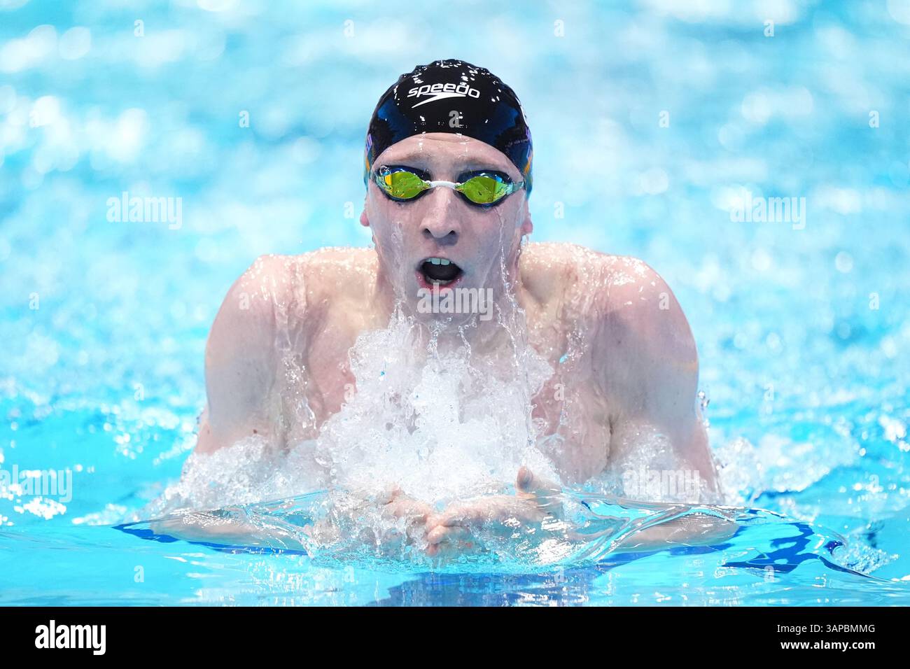 Max Litchfield during the Men's 400m IM on day two of the Aquatics GB ...