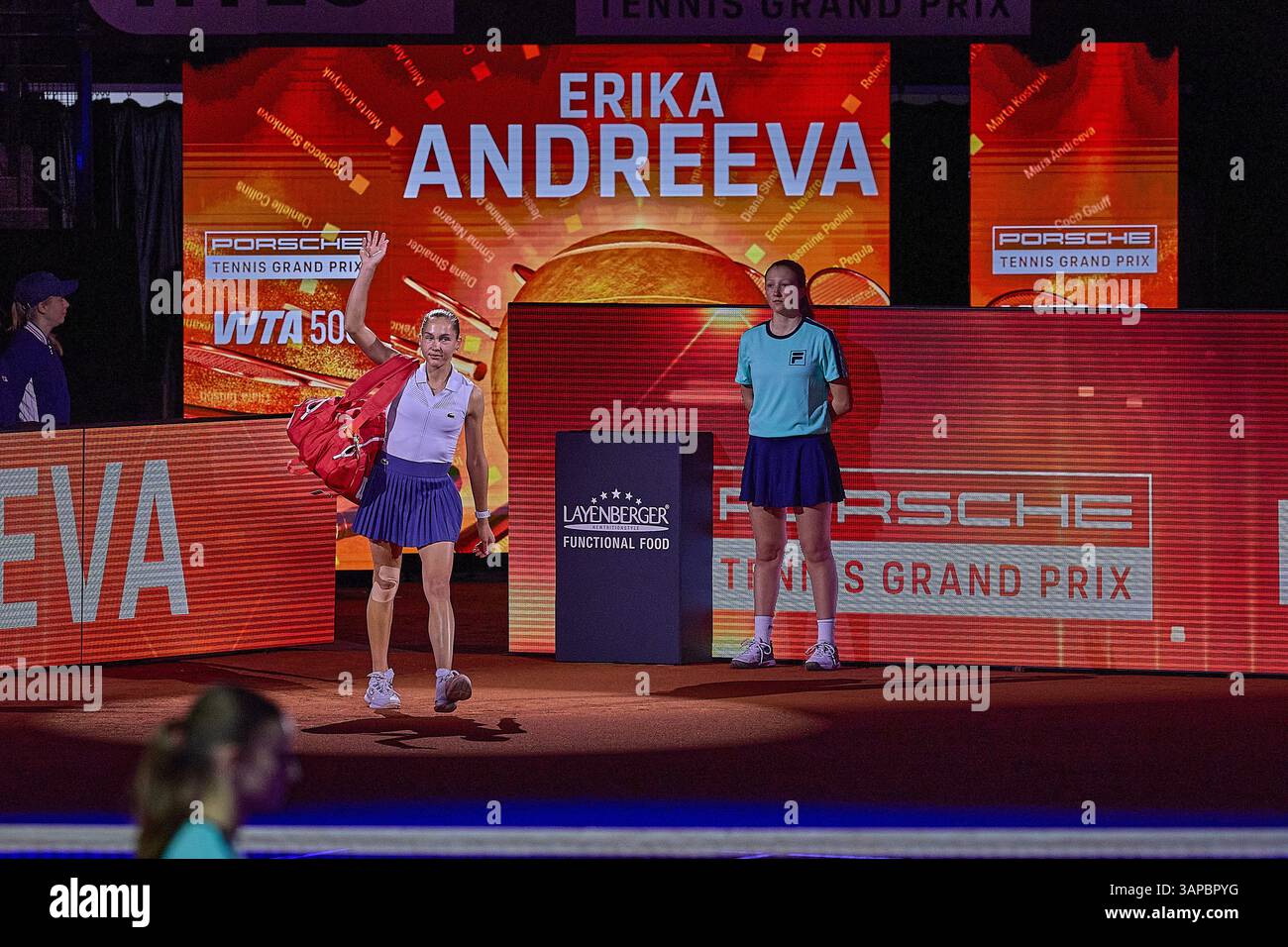 Stuttgart, Baden-Wuerttemberg, Germany. 16th Apr, 2025. Erika Andreeva during the 48. Porsche ...