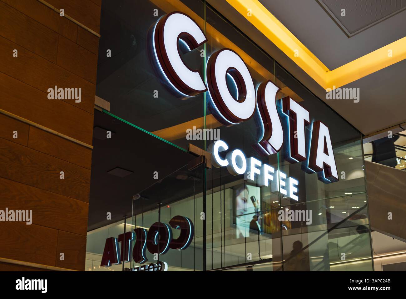 Costa Coffee Retail Store Illuminated Signage. London, UK, 10 February ...