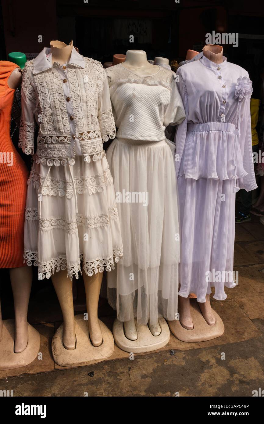 Accra, Ghana. Makole Market. Dresses for Sale Stock Photo - Alamy