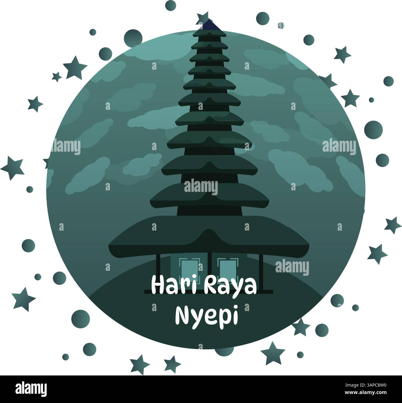 Hari Raya Nyepi Balinese Day of Silence Vector Illustration Stock Vector Image & Art - Alamy