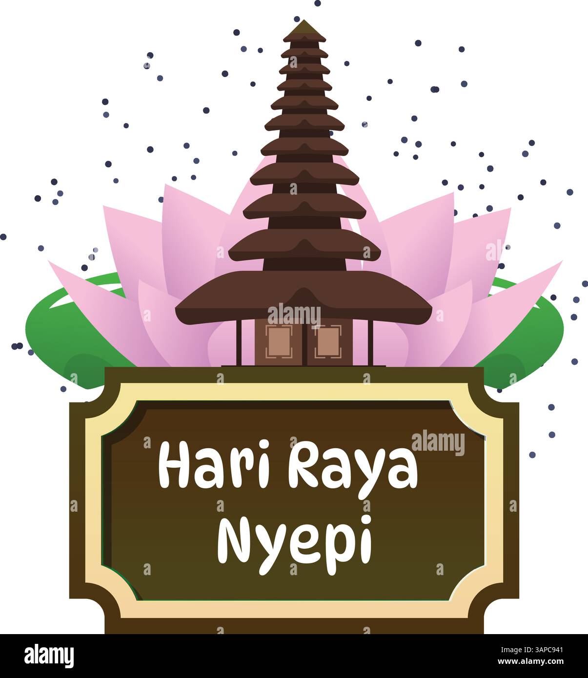 Hari Raya Nyepi Balinese Day of Silence Vector Illustration Stock Vector Image & Art - Alamy