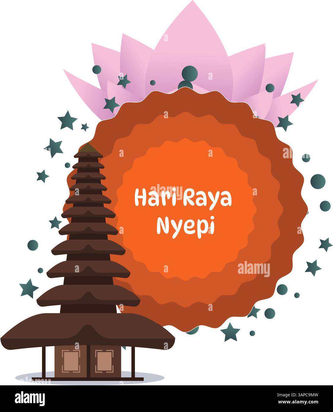 Hari Raya Nyepi Balinese Day of Silence Vector Illustration Stock Vector Image & Art - Alamy
