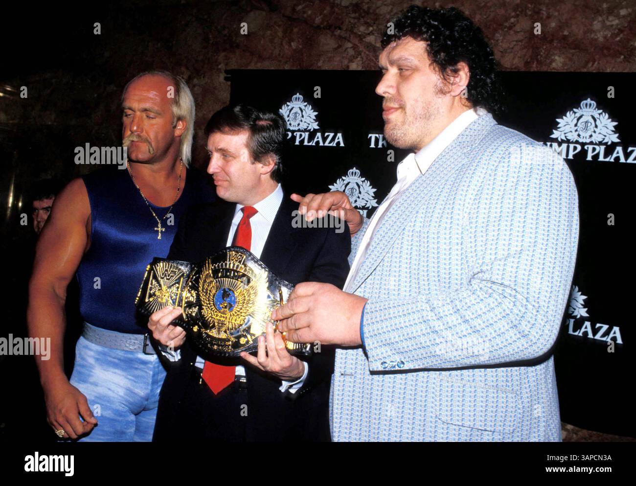 Hulk hogan donald trump andre the giant hi-res stock photography and ...