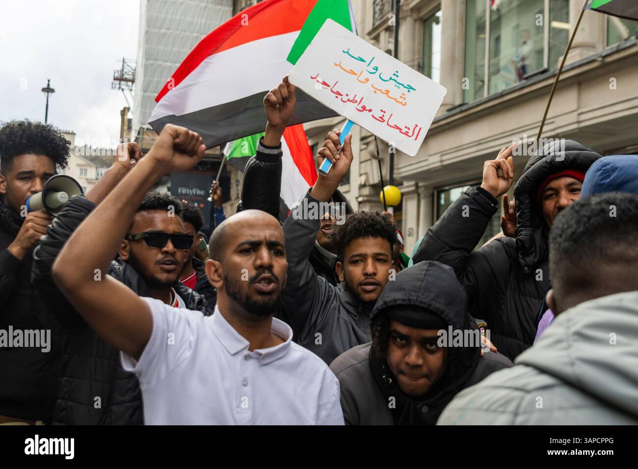 The Sudanese diaspora marched to Lancaster House, where a conference ...