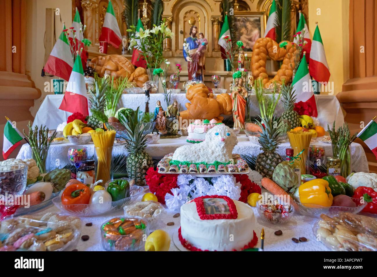 New Orleans, Louisiana - The St. Joseph Day altar at St. Mary's ...