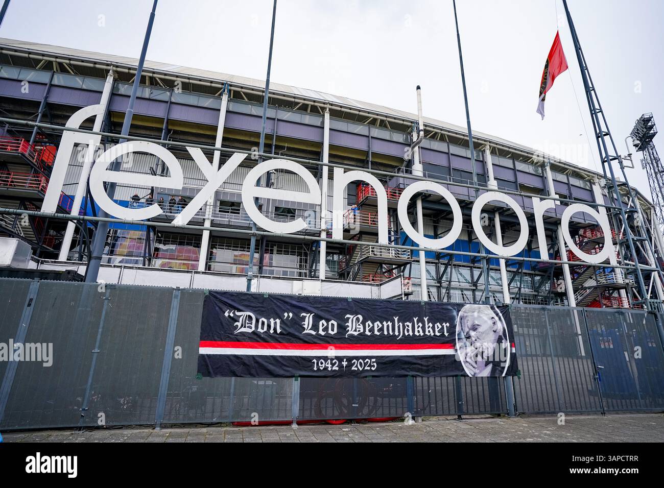Rotterdam, Netherlands. 16th Apr, 2025. Rotterdam - Banner during the ...