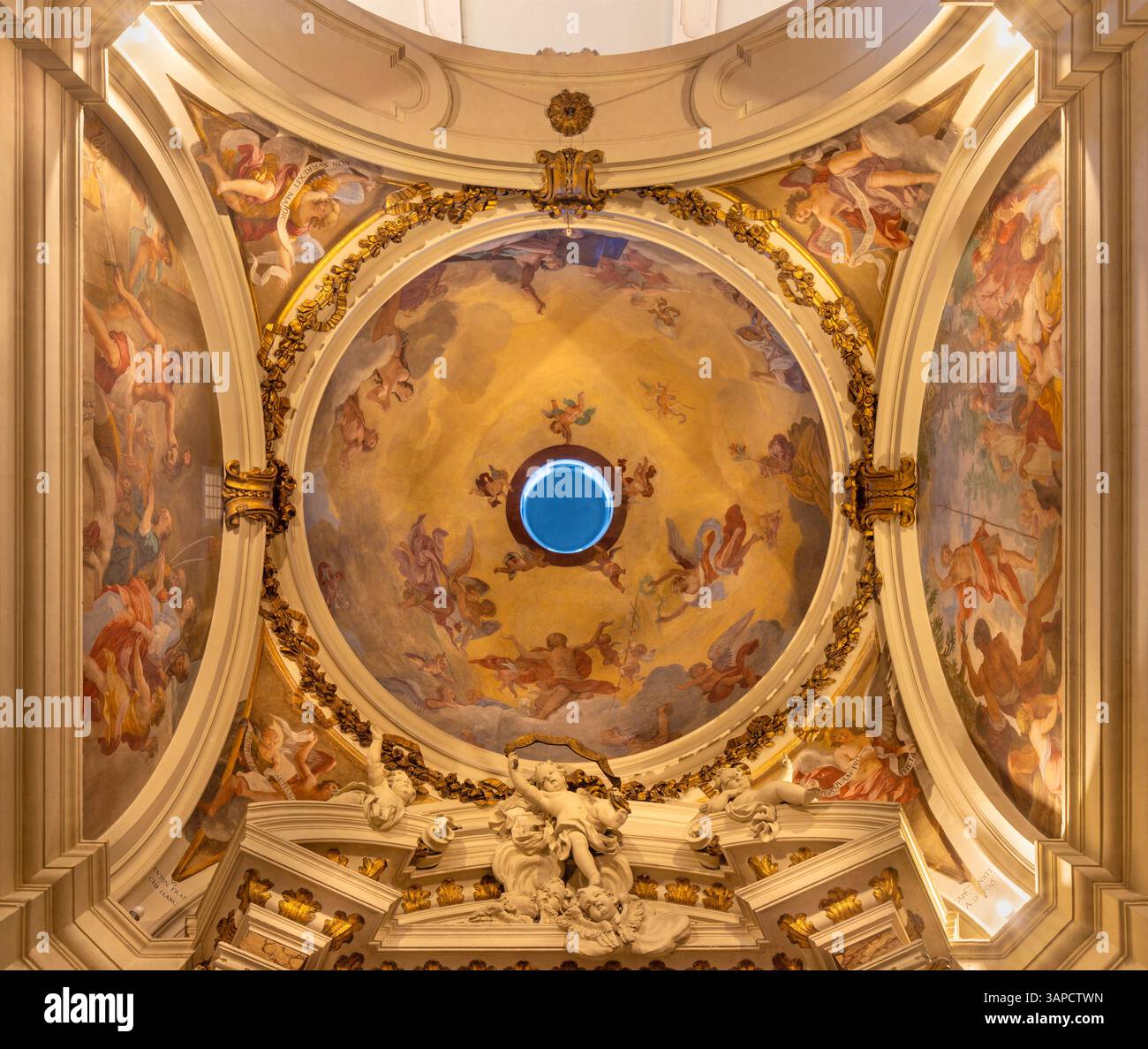 FLORENCE, ITALY - MARCH 18, 2025: The baroque fresco Glory of St. John ...