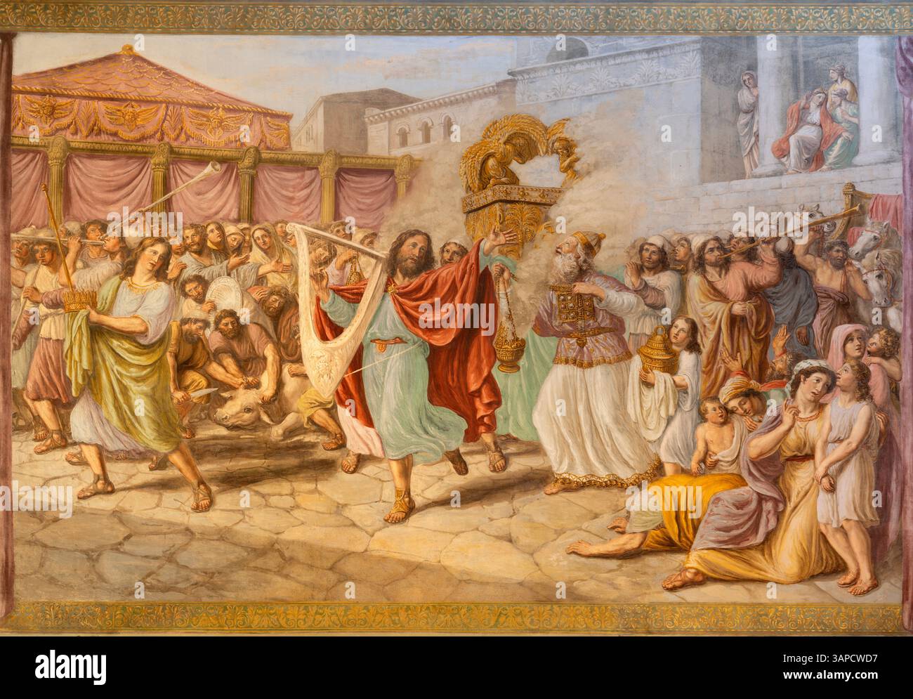 FLORENCE, ITALY - MARCH 19, 2025: The fresco of King David dancing ...