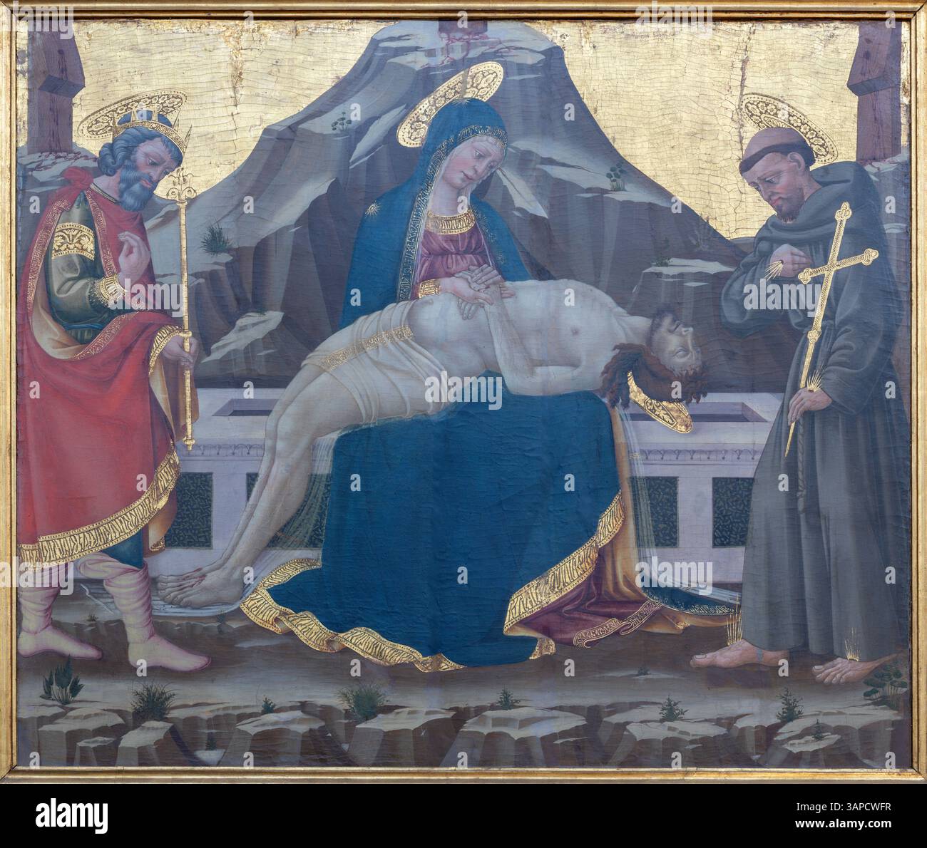 FLORENCE, ITALY - MARCH 19, 2025: The renaissance painting of Pieta in ...