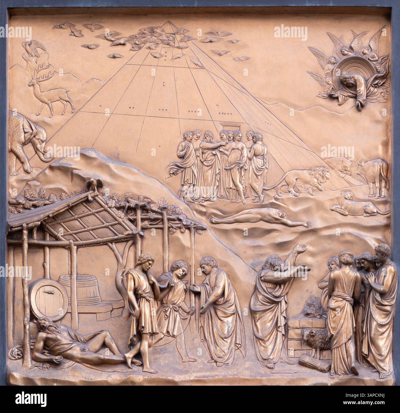 FLORENCE, ITALY - MARCH 20, 2025: The bronze renaissance Old testament ...