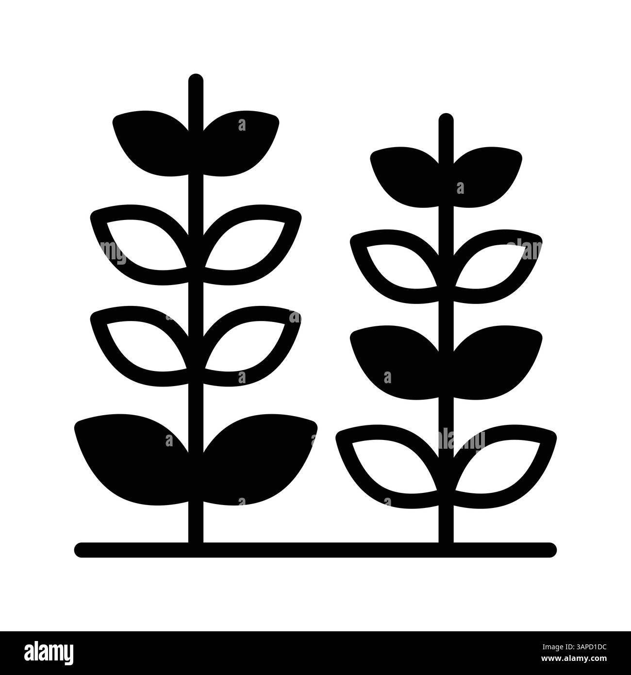 A wheat icon symbolizing agriculture, grain, harvest, and a staple food ...