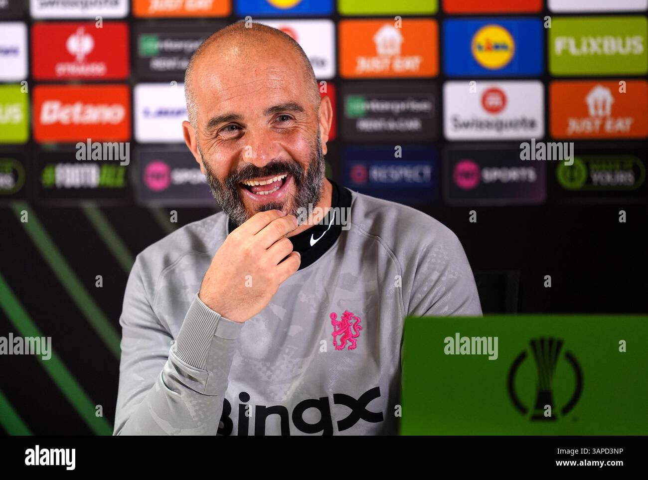 Chelsea manager Enzo Maresca during a press conference at Stamford ...