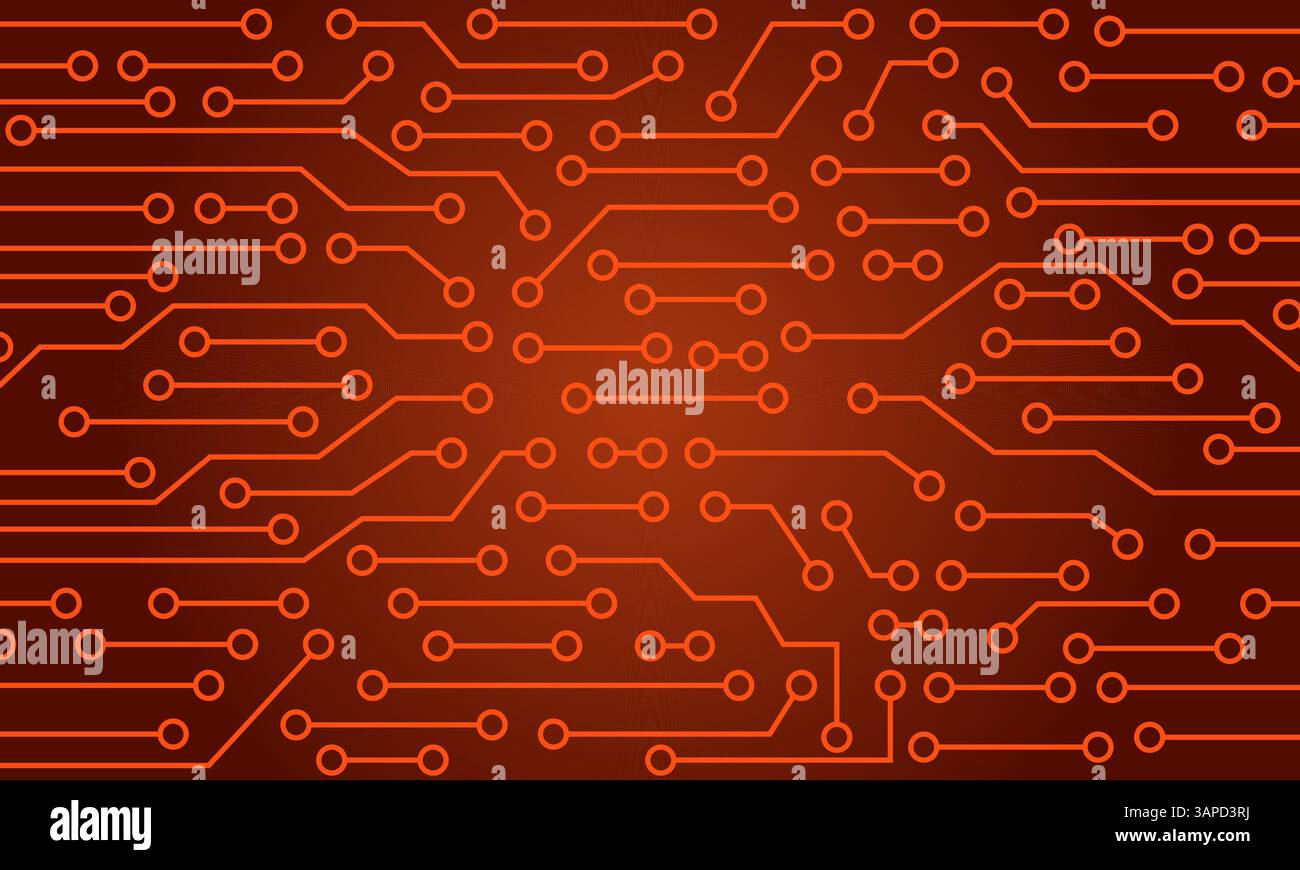 Orange technology background, digital and communication concept design ...