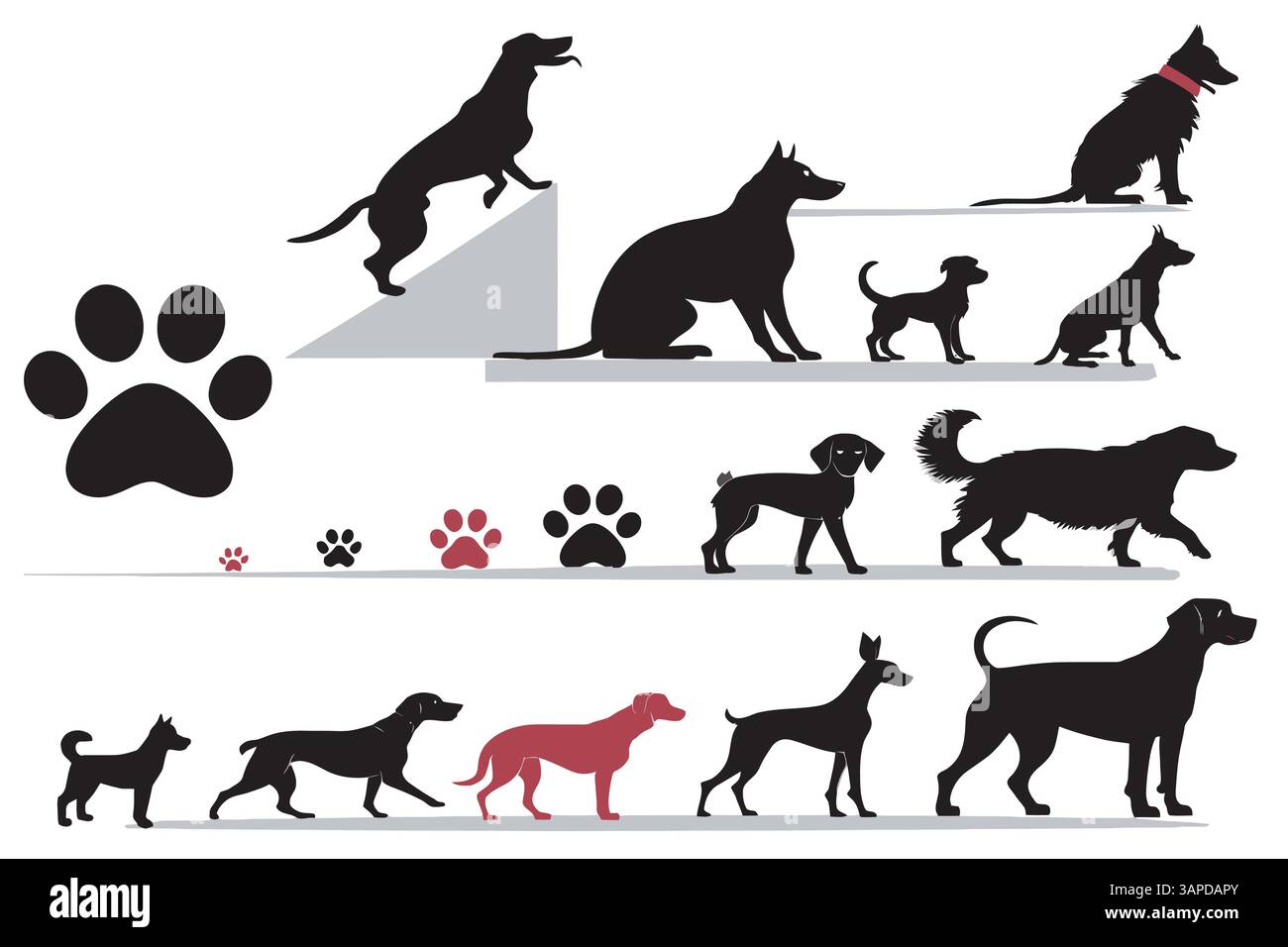 Silhouette dog jumping hi-res stock photography and images - Alamy