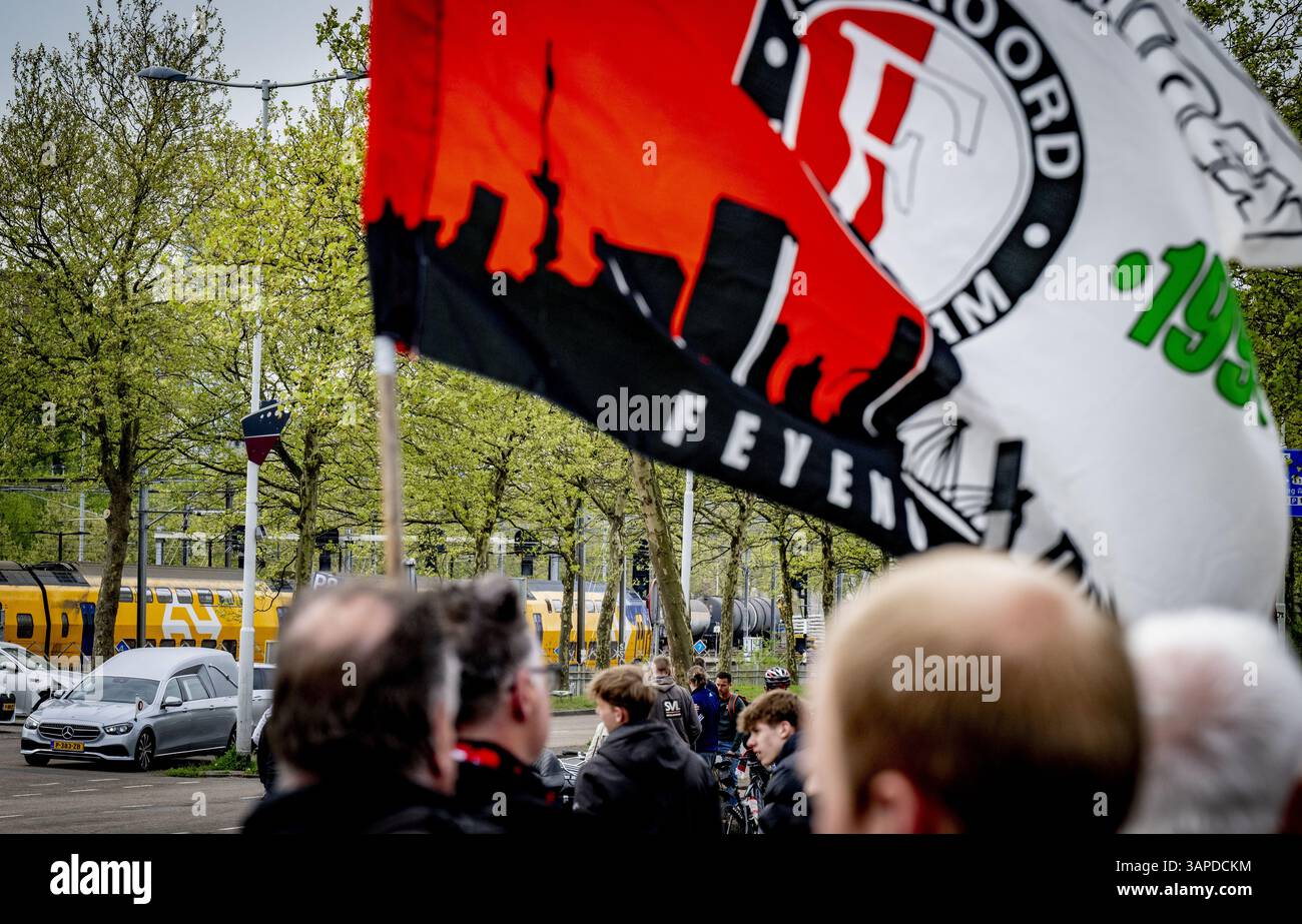 Rotterdam, Netherlands. 16th Apr, 2025. ROTTERDAM - Fans say goodbye to ...