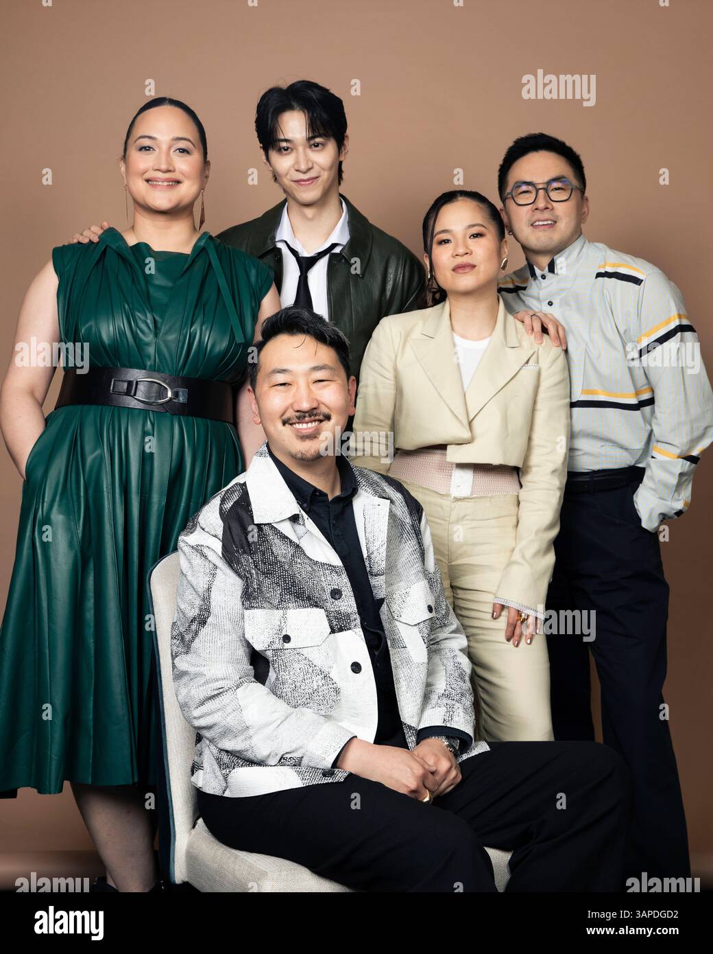 Lily Gladstone, from left, Andrew Ahn, Han Gi-Chan, Kelly Marie Tran ...