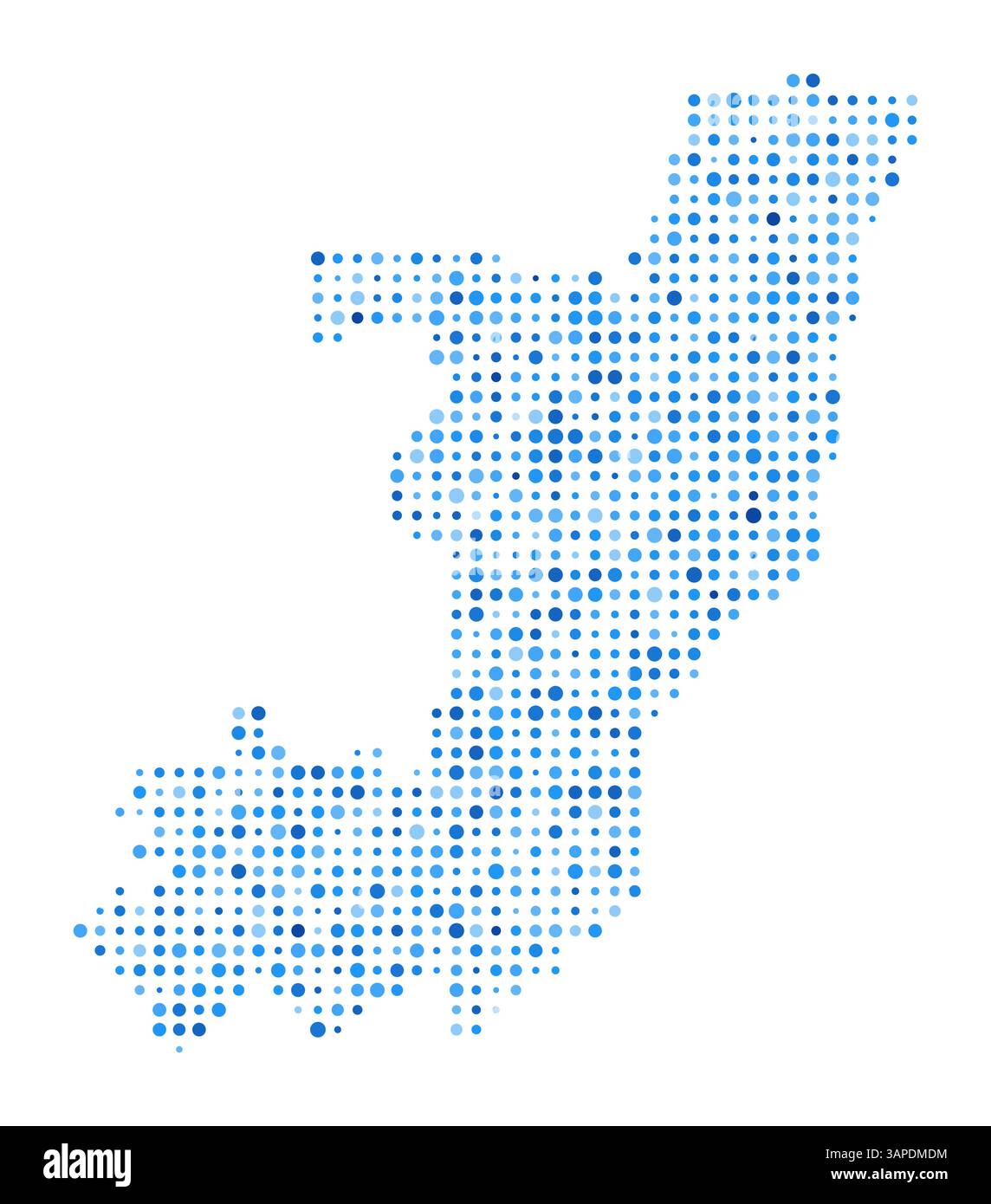 Congo Dot Map. Country Digital Style Shape. Congo vector image. Country ...