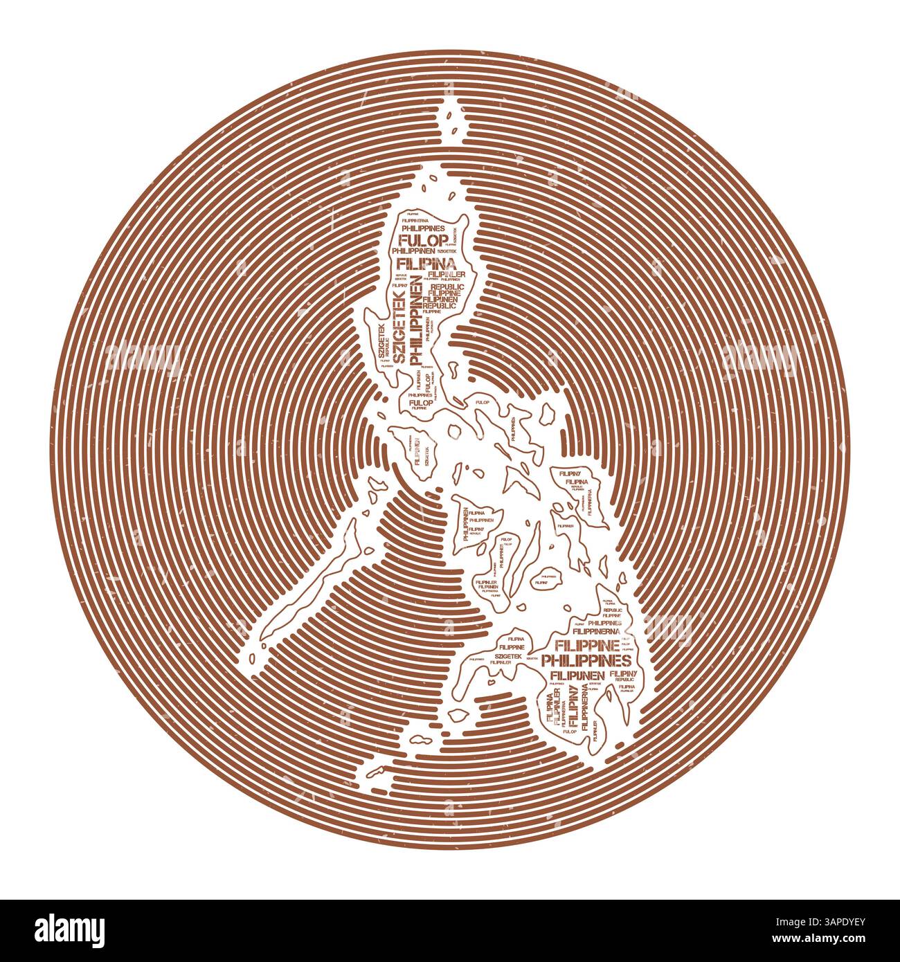 Philippines Vector Image. Country round logo design. Philippines poster ...