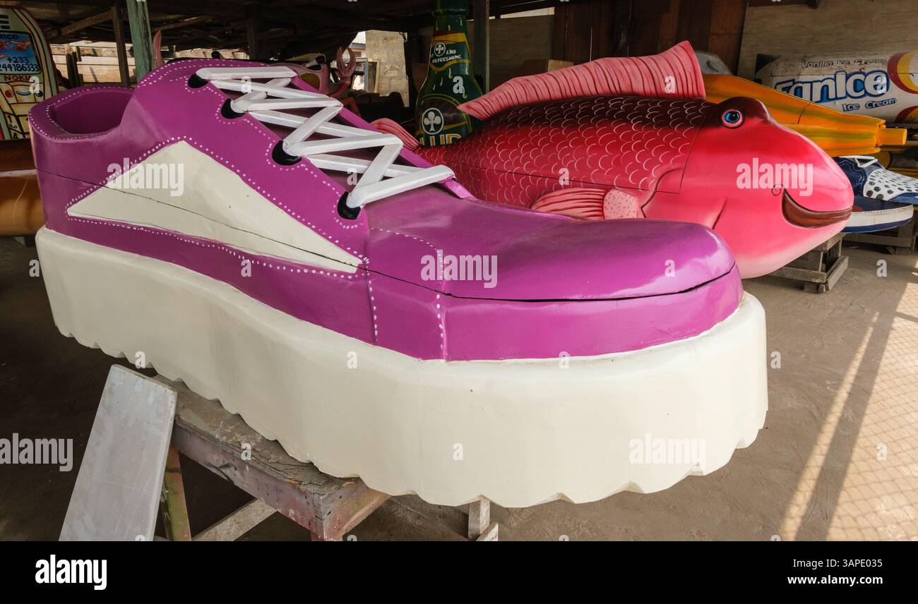 Accra, Ghana. Coffin in Shape of Running Shoes. Erico Coffin Workshop ...