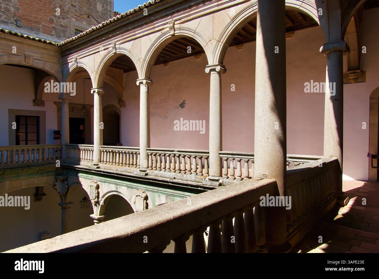 Arches covered passages patio of the historical civilian building ...