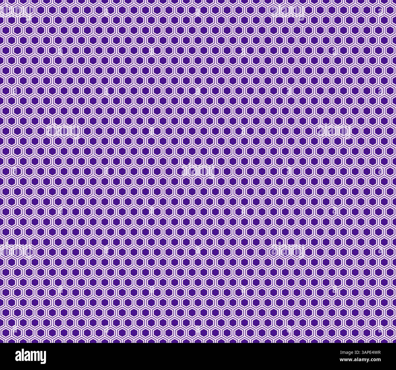 Vector seamless pattern. Purple color on matching background. Hexagon ...
