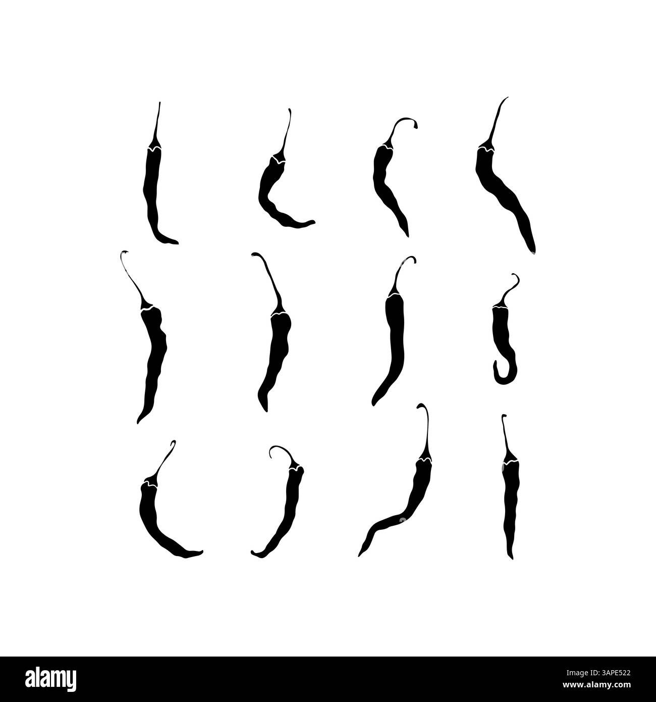 Chili pepper clipart hand drawing Stock Vector Image & Art - Alamy