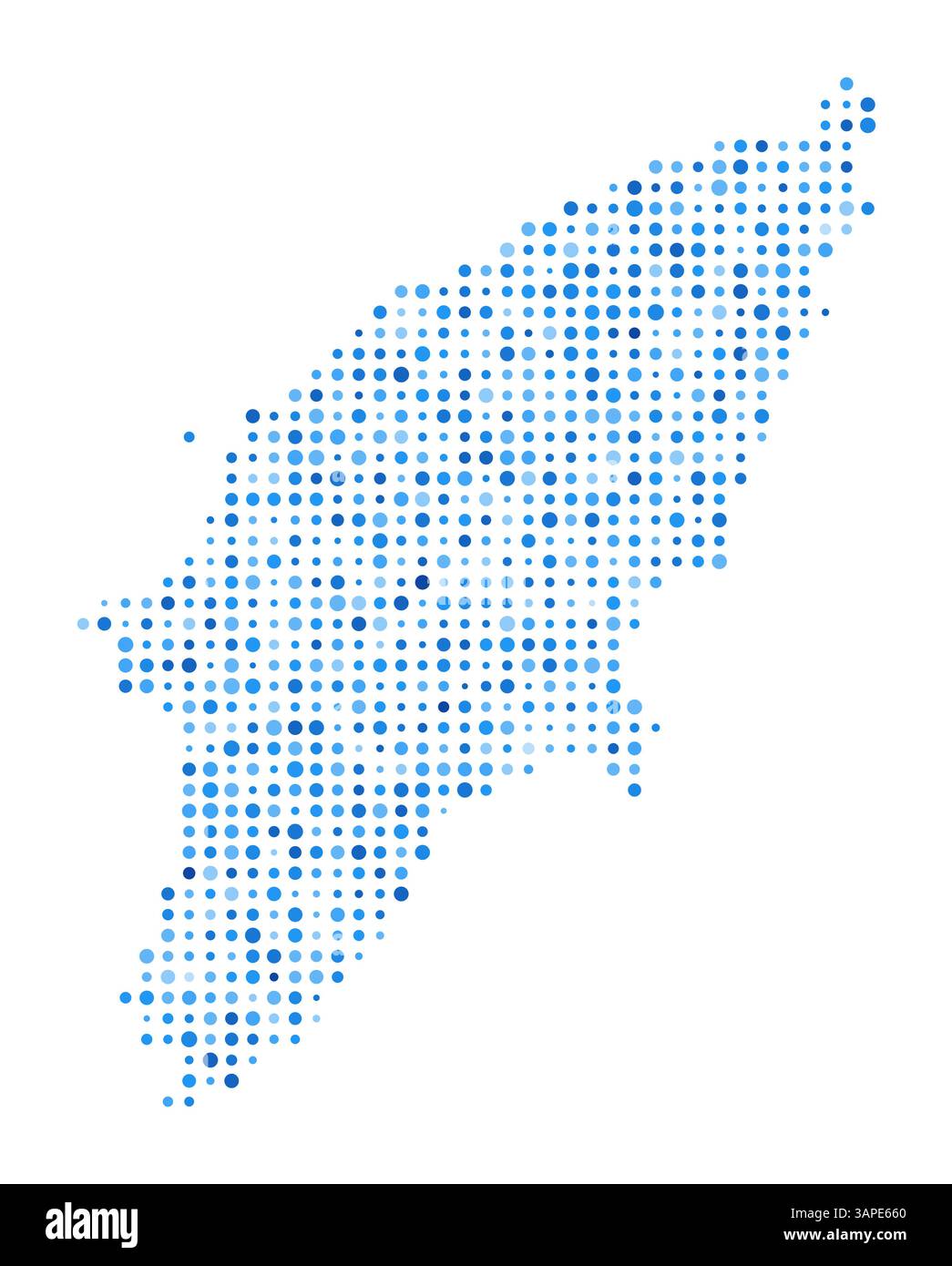Rhodes Dot Map. Island Digital Style Shape. Rhodes vector image. Island ...