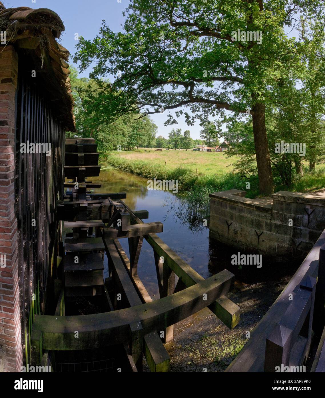Water mill, Twickel country estate, Delden, , Overijssel, Netherlands ...