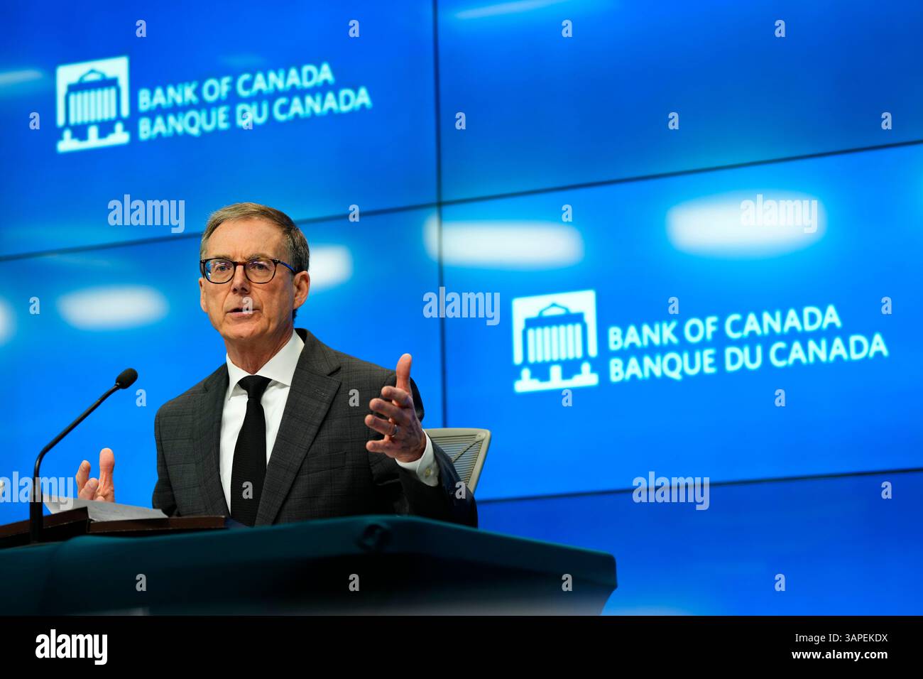 Ottawa, Canada. 16th Apr, 2025. Governor of the Bank of Canada Tiff ...
