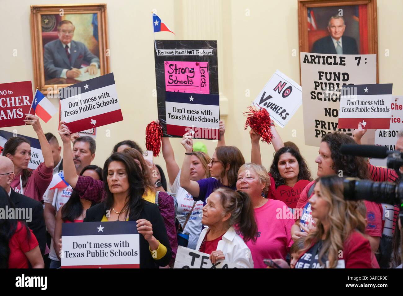 Austin Texas USA, April 16 2025: Hundreds of public school advocates ...