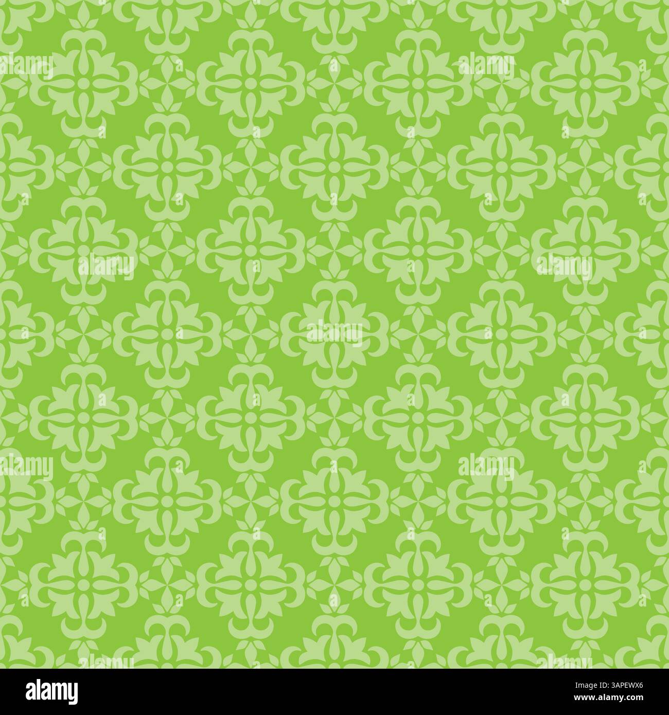 Vector wallpaper seamless tied fishnet damask pattern in green colors ...