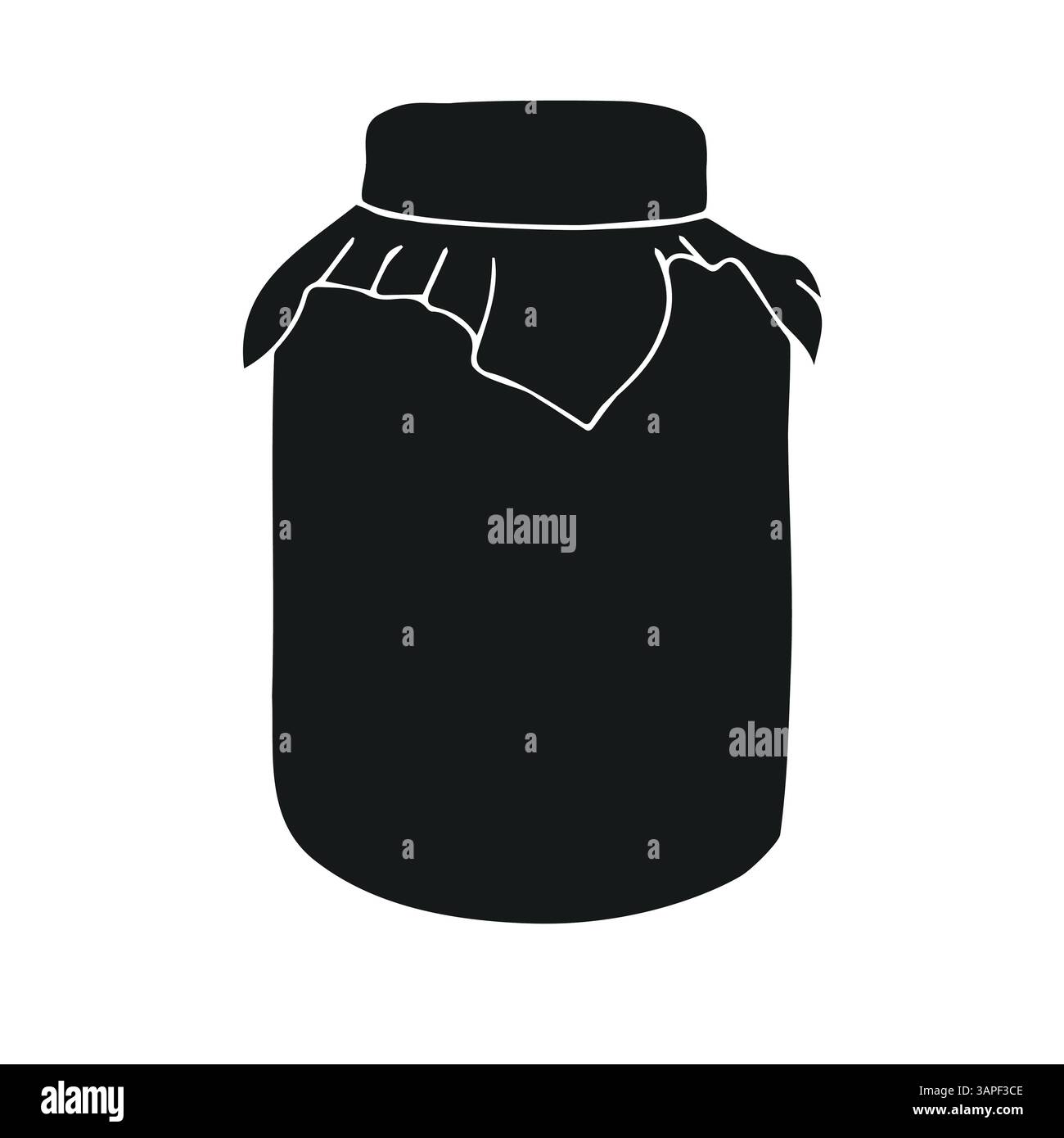 Vector hand drawn sketch doodle jar can isolated on white background ...