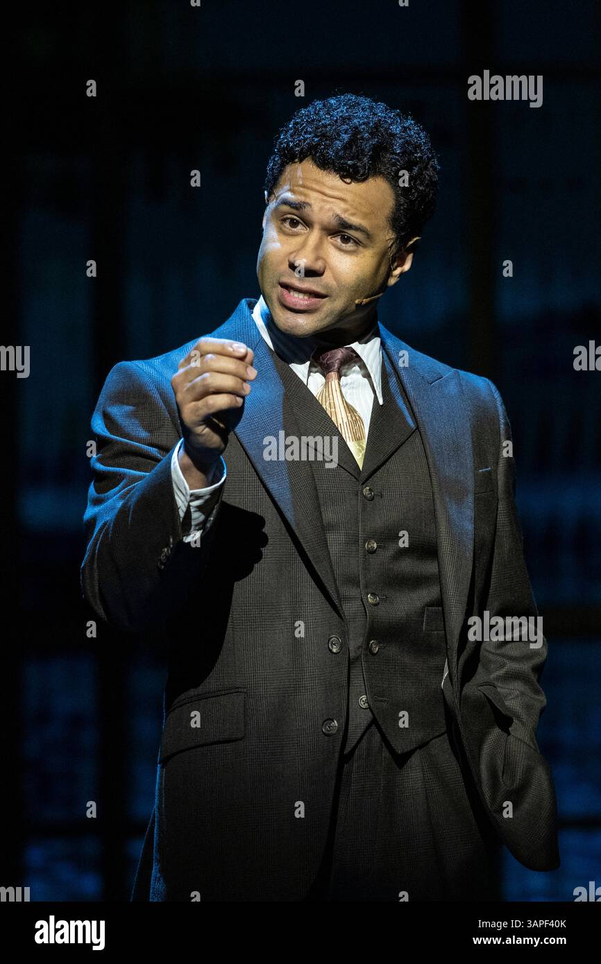 London, UK. 16 April 2025. Corbin Bleu as Nick Carraway at a photocall ...